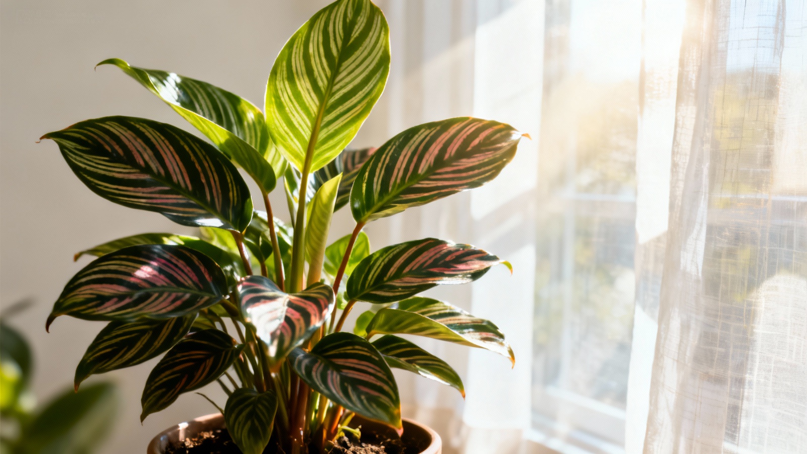 How much sunlight does pin stripe plant need for healthy growth